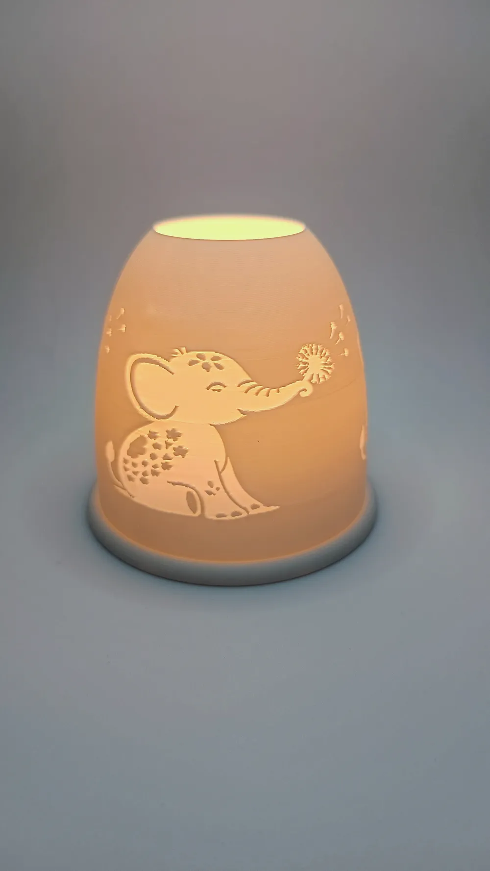 Dream Elephant Dandelion Night Light Puck Light - Free 3D Print Model ...