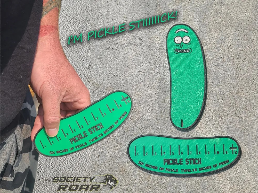 Pickle Rick Pickle Stick Ruler - Free 3D Print Model - MakerWorld