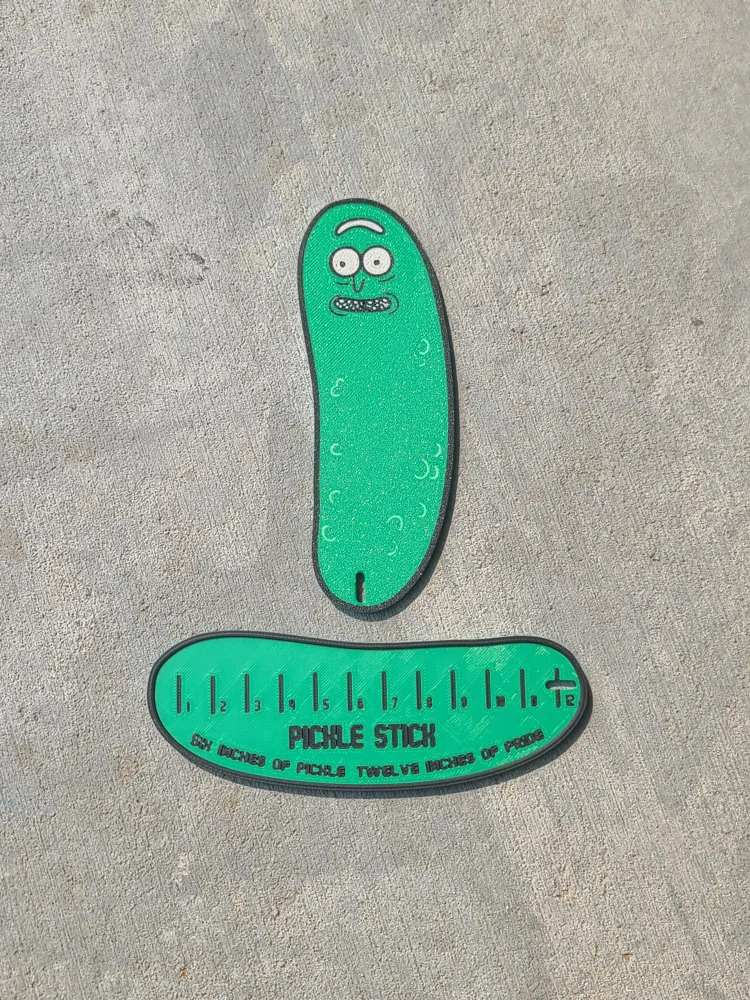 Pickle Rick Pickle Stick Ruler - Free 3D Print Model - MakerWorld