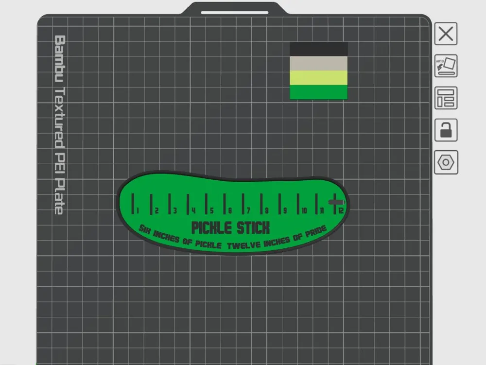 Pickle Rick Pickle Stick Ruler - Free 3D Print Model - MakerWorld