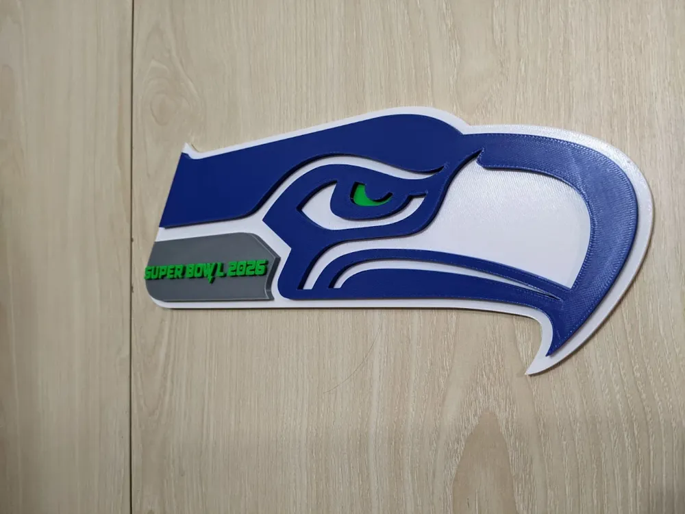 Seahawks Super Bowl 2026 Sign - Free 3D Print Model - MakerWorld