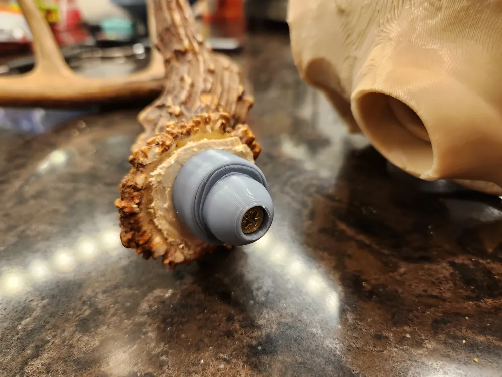 Deer Skull Antler Mount - New Snap/Lock antlers - Free 3D Print Model ...