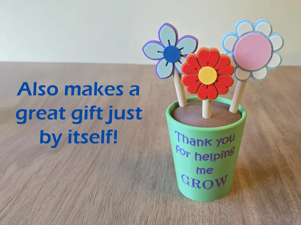 Flower pot & gift card holder - Free 3D Print Model - MakerWorld