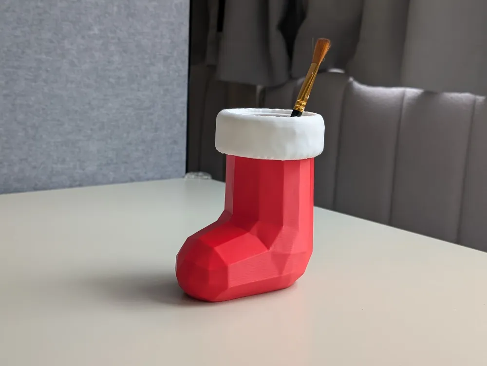 LOW POLY CHRISTMAS STOCKING / CANDY CANE HOLDER - Free 3D Print Model ...