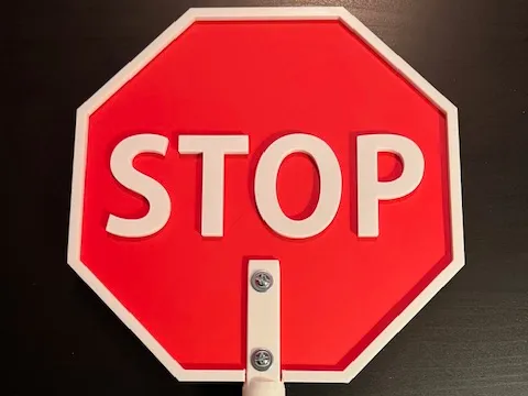 Handheld Stop Sign (Kids Toy) - Free 3D Print Model - MakerWorld