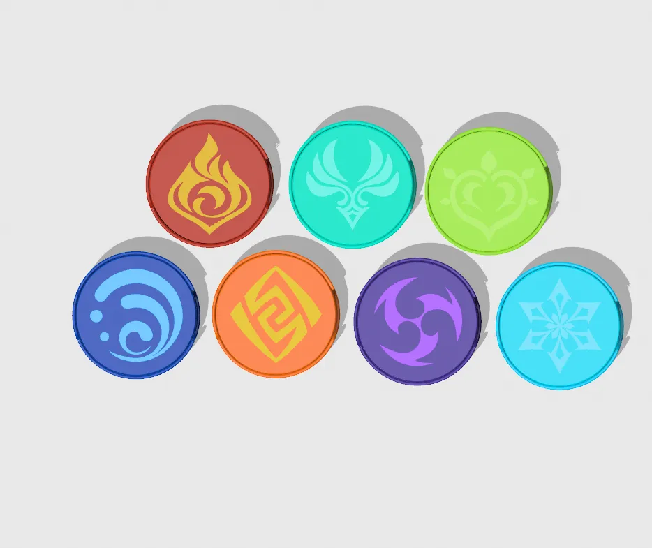 Genshin Impact Seven Elements Perler Bead Shovel - Free 3D Print Model ...