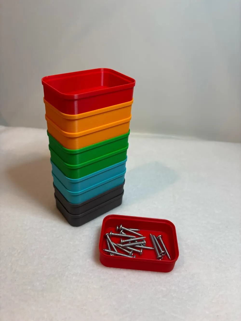 Small parts stacking containers no supports - Free 3D Print Model ...