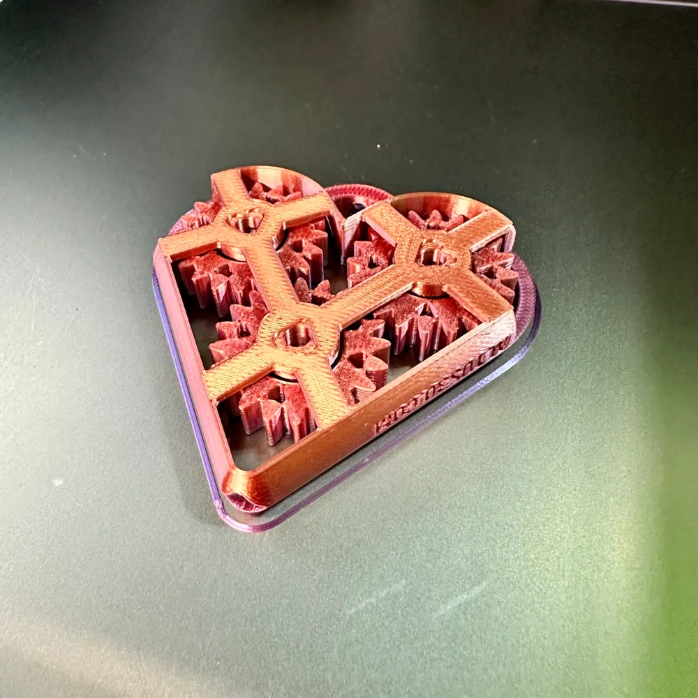 Heart Spin Fidget - Easy print in place! by Dr Craig - MakerWorld
