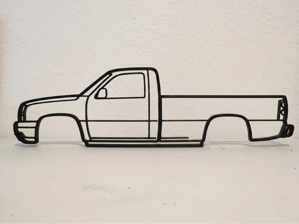 Chevrolet Silverado GMT800 Cateye Single Cab Art - Free 3D Print Model ...