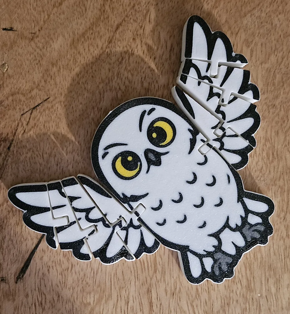 Hedwig the Owl Flexi - Free 3D Print Model - MakerWorld