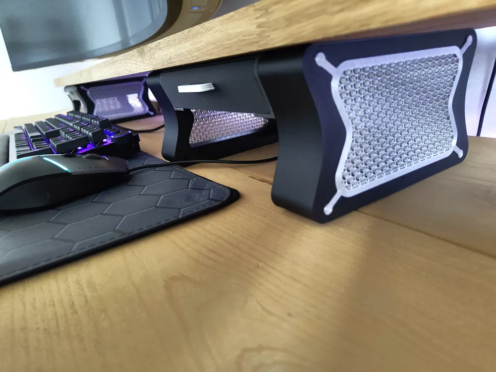 Sleek & Strong Curved Office Monitor Raiser - Free 3D Print Model ...