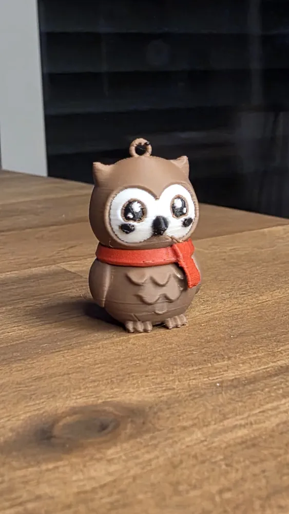 Cute Owl Keychain 3D Printable Charm - Free 3D Print Model - MakerWorld