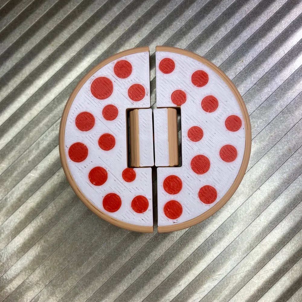 Pizza Slider + Flip Fidgets (Print in Place) - Free 3D Print Model ...