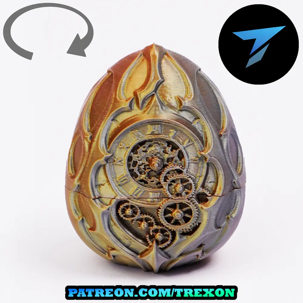 Frozen Time Dragon Egg Toy - Twist Lock - Free 3D Print Model - MakerWorld