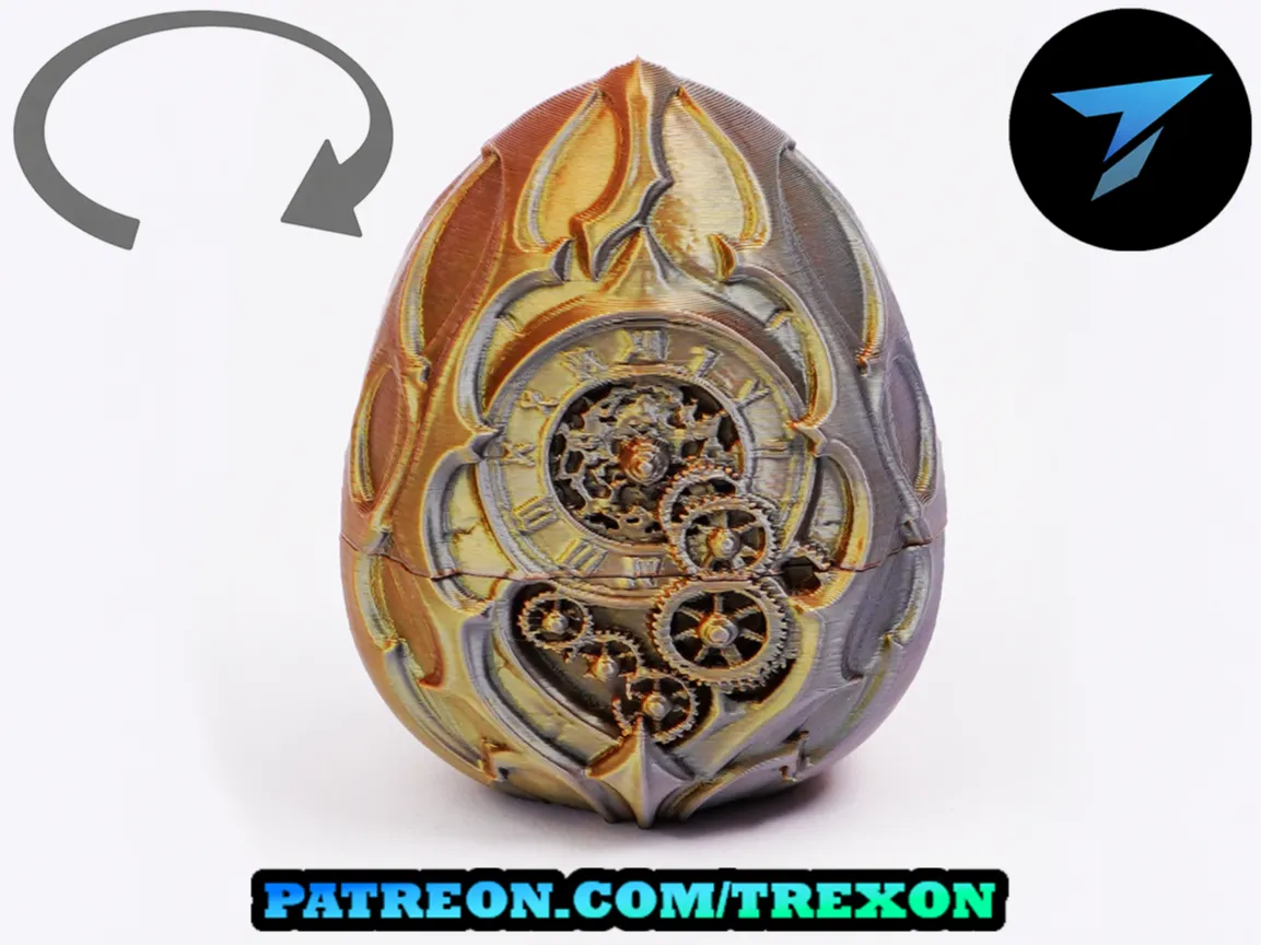 Frozen Time Dragon Egg Toy - Twist Lock - Free 3D Print Model - MakerWorld