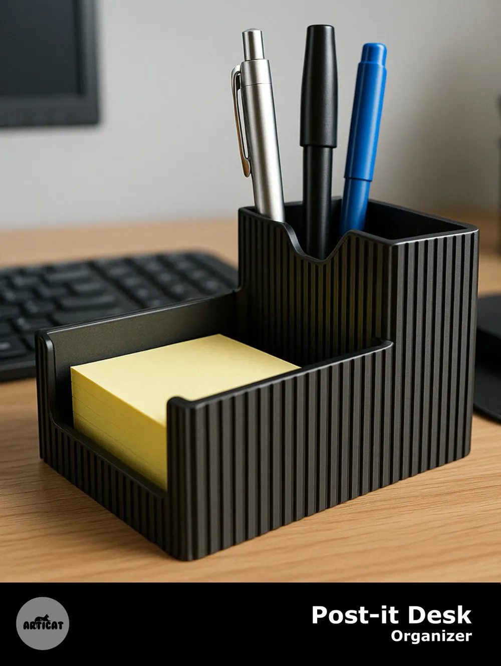 Post-it Desk Organizer by ARTICAT MakerWorld: Download Free 3D Models