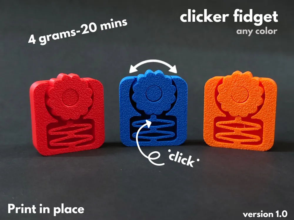 Spin-Click Fidget - Print-in-Place by Typool MakerWorld: Download Free ...