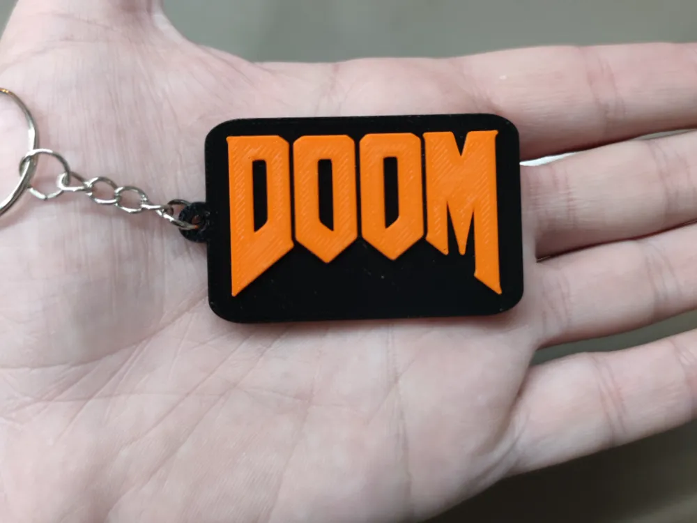 Keychain Doom - Free 3D Print Model - MakerWorld