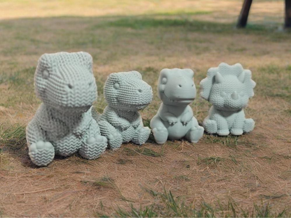 Tricerátopo de tricô fofo por MimiMakerWorld: Baixe modelos 3D gratuitos