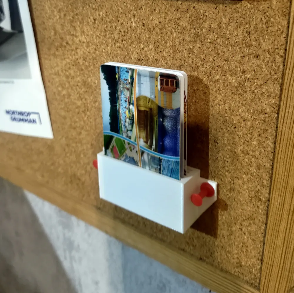 Credit/NFC/Loyalty Card Holder for Cork Boards by kamil_1l - MakerWorld