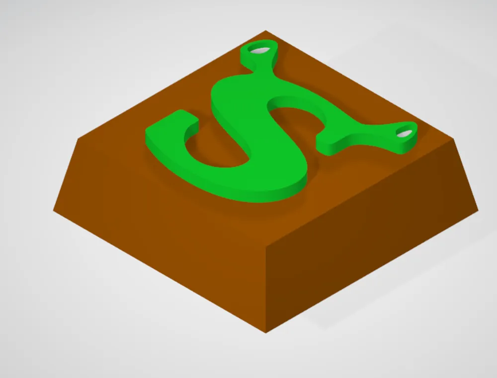 KeyCap Letter S (Shrek) - Free 3D Print Model - MakerWorld