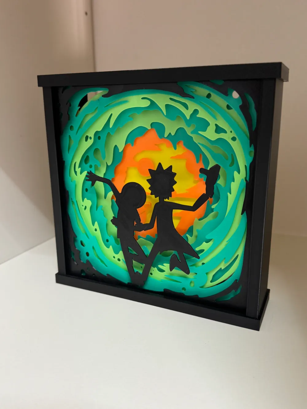 Rick and Morty shadow box by Loty3D - MakerWorld