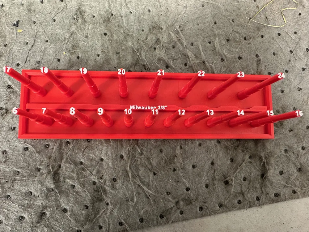 Socket tray holder 3/8" - Free 3D Print Model - MakerWorld