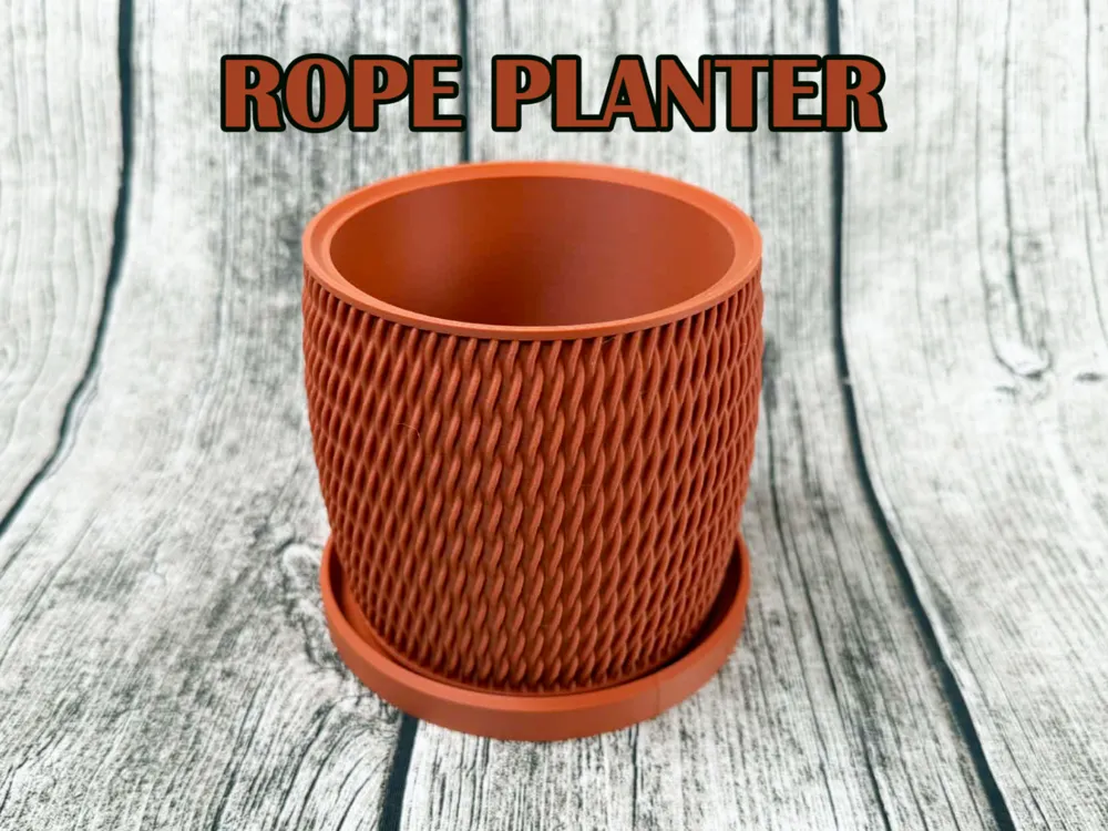 Basket Planter with drip tray - Free 3D Print Model - MakerWorld