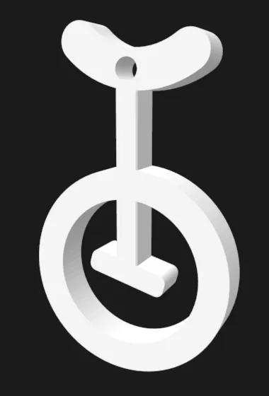 Unicycle Keychain Remixed by tanreb - MakerWorld