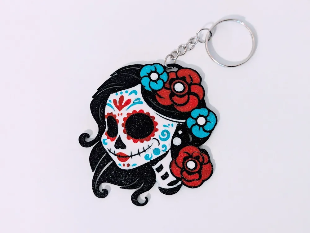 La Calavera Catrina - Wall Art & Keychain by Alexis_ MakerWorld ...