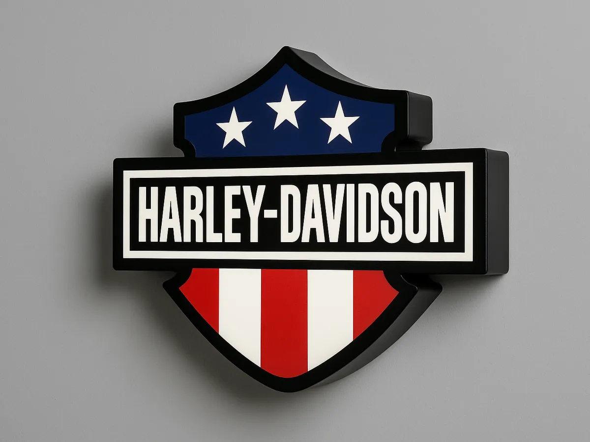 Harley Davidson Patriotic LED Lightbox Sign by Fast3D MakerWorld ...