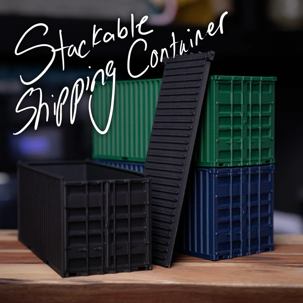 Stackable Shipping Container Storage Compartment - Free 3D Print Model ...