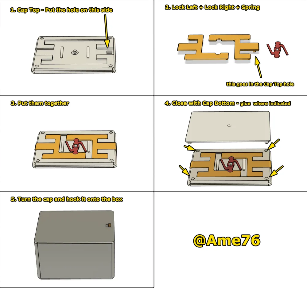 Chips Box (with lock mechanism) - Free 3D Print Model - MakerWorld