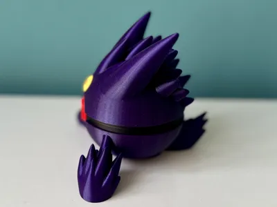 Mega Gengar Ball - Pokemon - Pokeball Functional - Free 3D Print Model ...