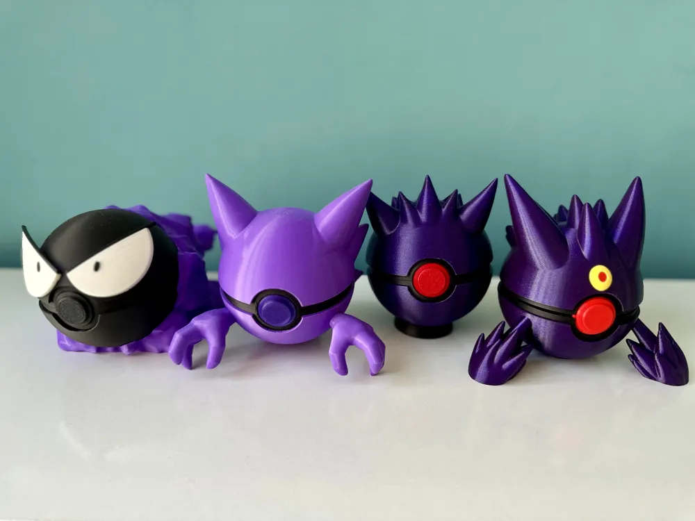 Mega Gengar Ball - Pokemon - Pokeball Functional by Torikami MakerWorld ...