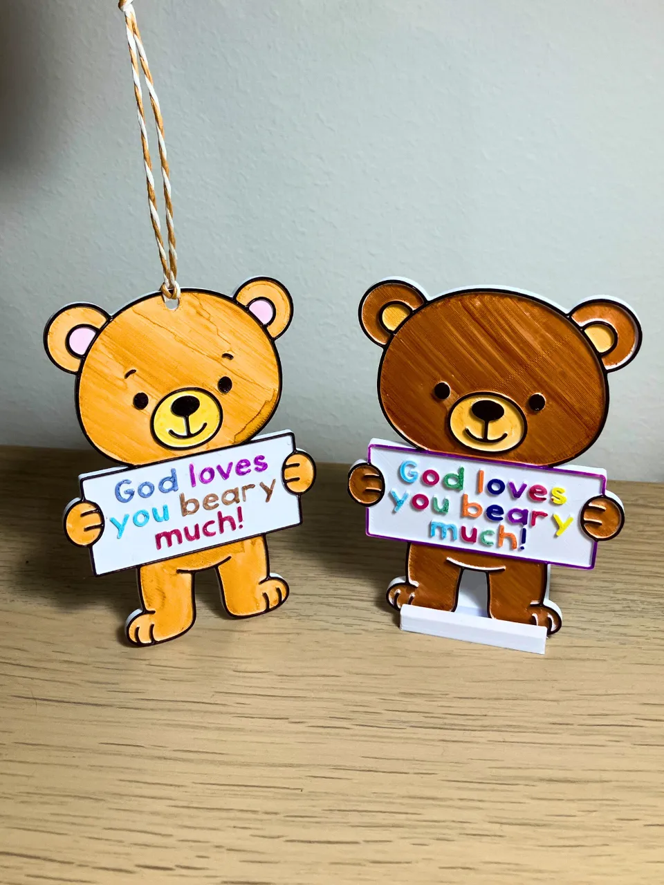 Teddy Bear Colouring Set– God Loves You Beary Much - Free 3D Print ...