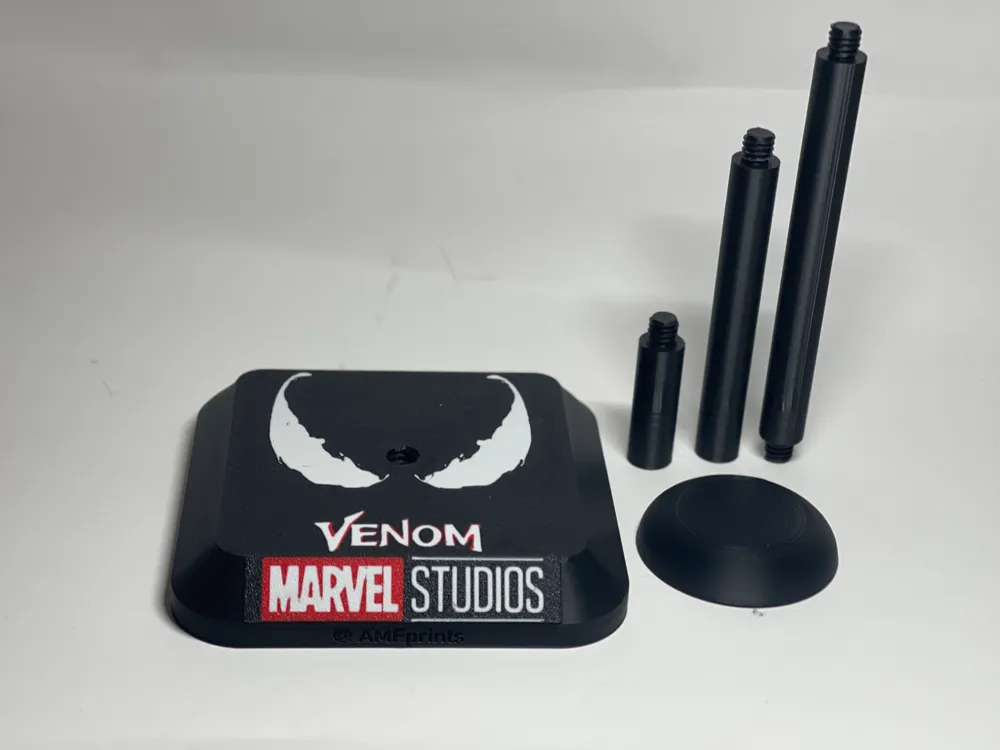 venom stand / base ( No glue / bolts / magnets ) - Free 3D Print Model ...
