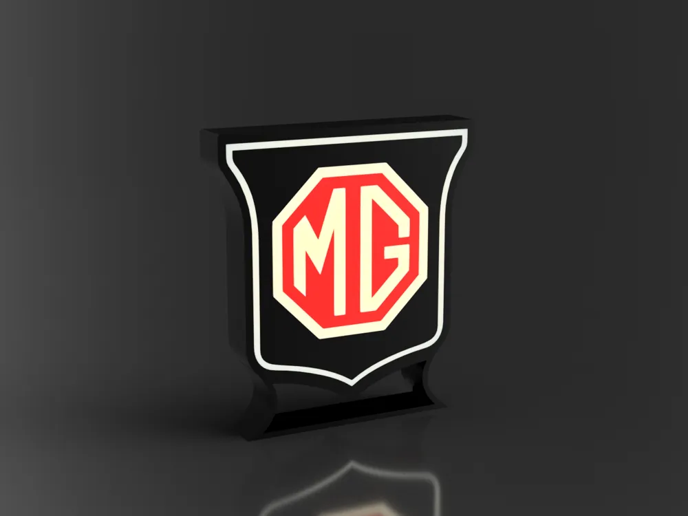 MG Logo 1962-1990 Lightbox - Free 3D Print Model - MakerWorld