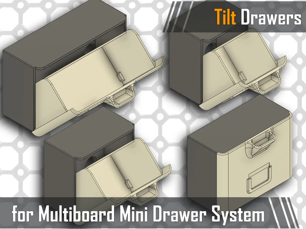 Tilt Drawers for MB Mini Drawer system by warlogh - MakerWorld