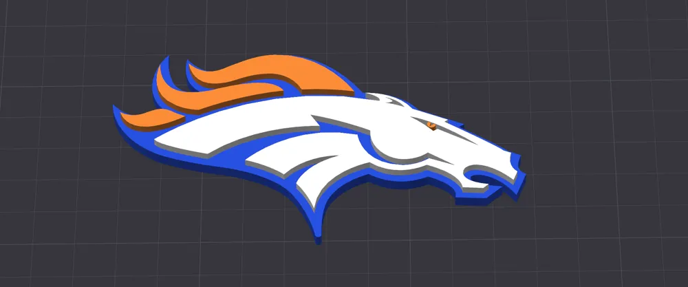 Denver broncos Fridge Magnet - Free 3D Print Model - MakerWorld