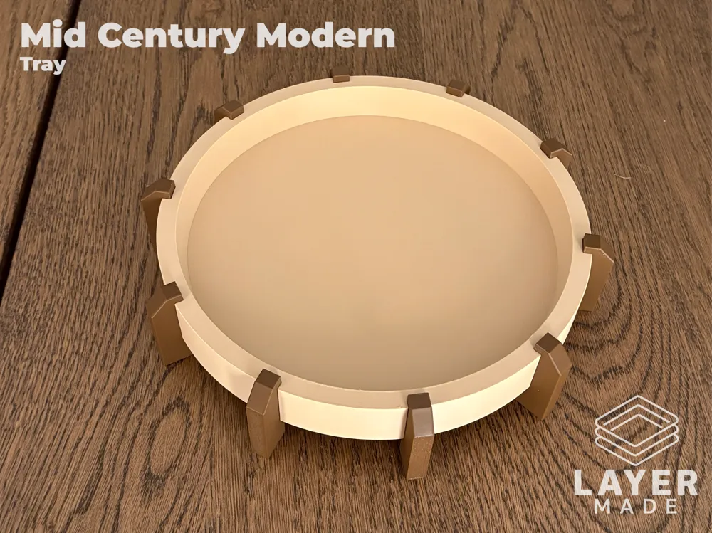 Mid Century Modern Tray - Free 3D Print Model - MakerWorld