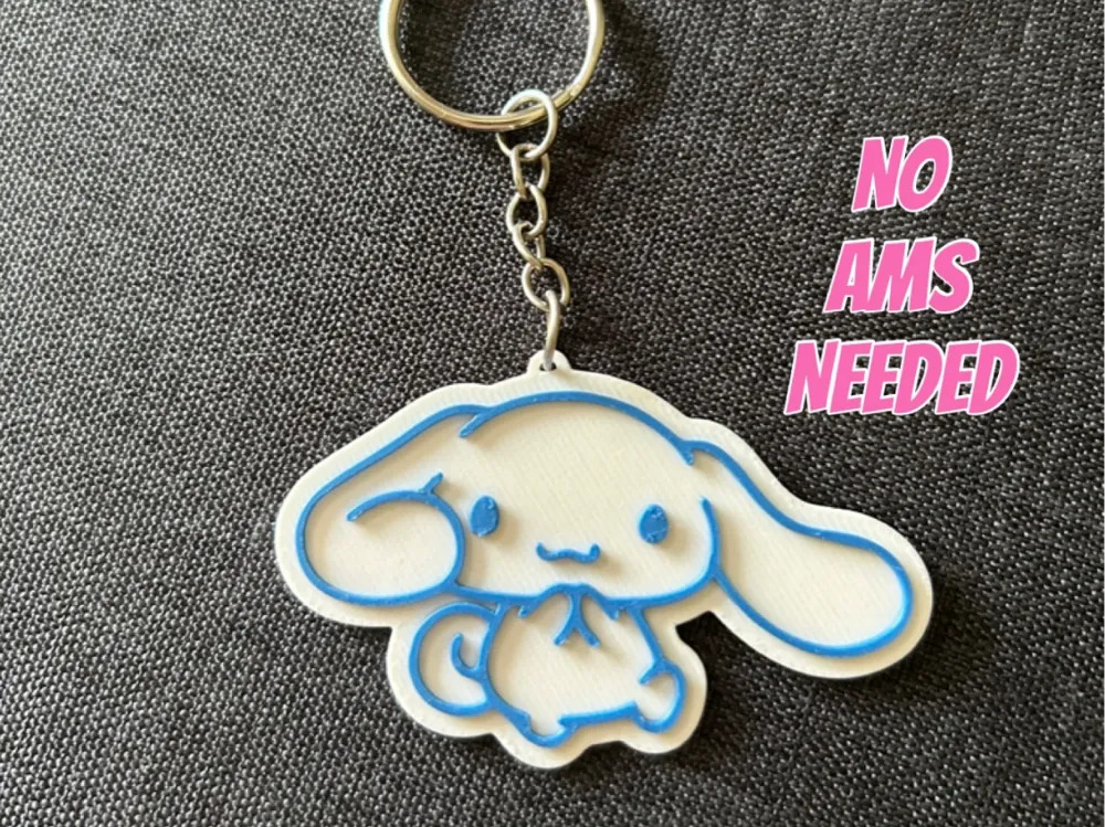 Happy Cinnamoroll Keychain by Super3D - MakerWorld