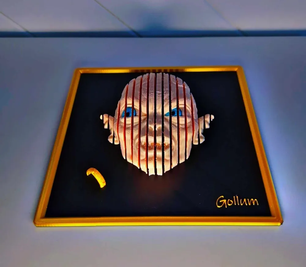 Schichtaufbau Gollum - Herr der Ringe - 3D-Kunst von SA3D Designs ...