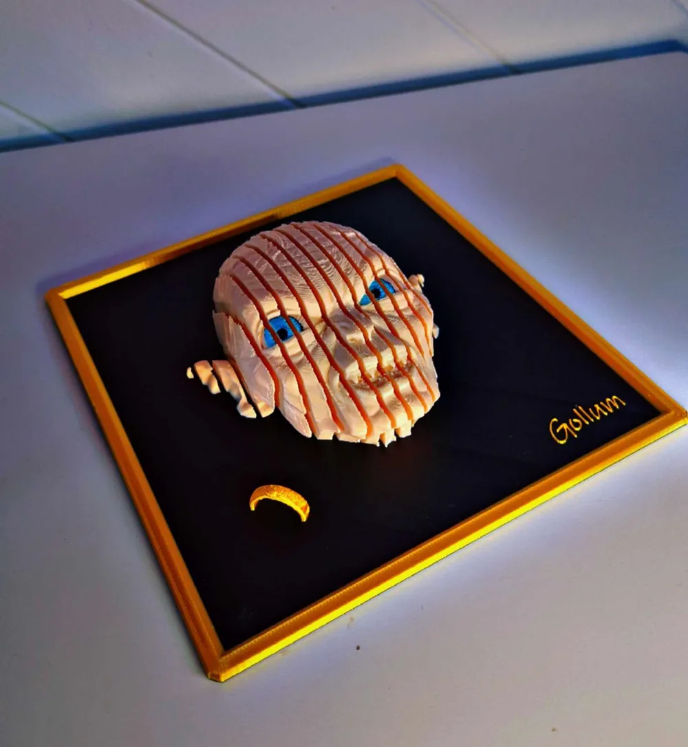 Schichtaufbau Gollum - Herr der Ringe - 3D-Kunst von SA3D Designs ...