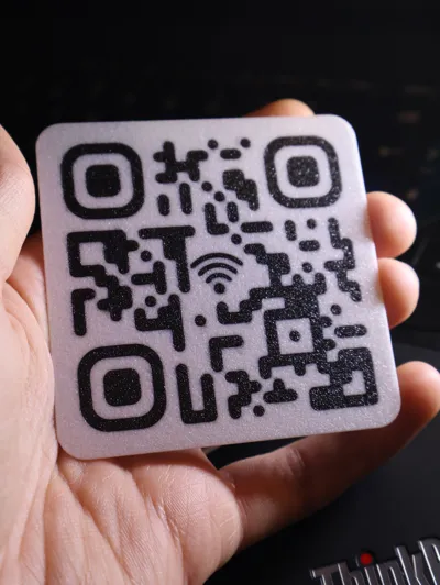 Not a wifi QR code Thin Never Gonna Give You Up by Drak - MakerWorld