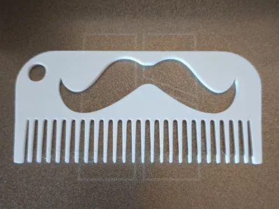 Double Sided Beard Comb Keyring by Deadlisins - MakerWorld
