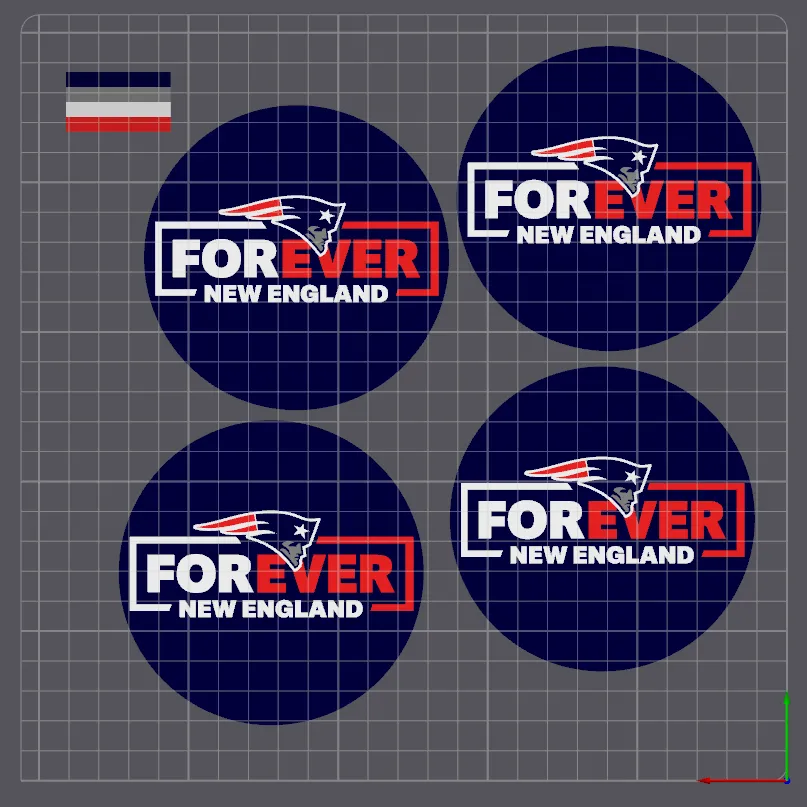 New England Patriots Coasters by Sgio - MakerWorld