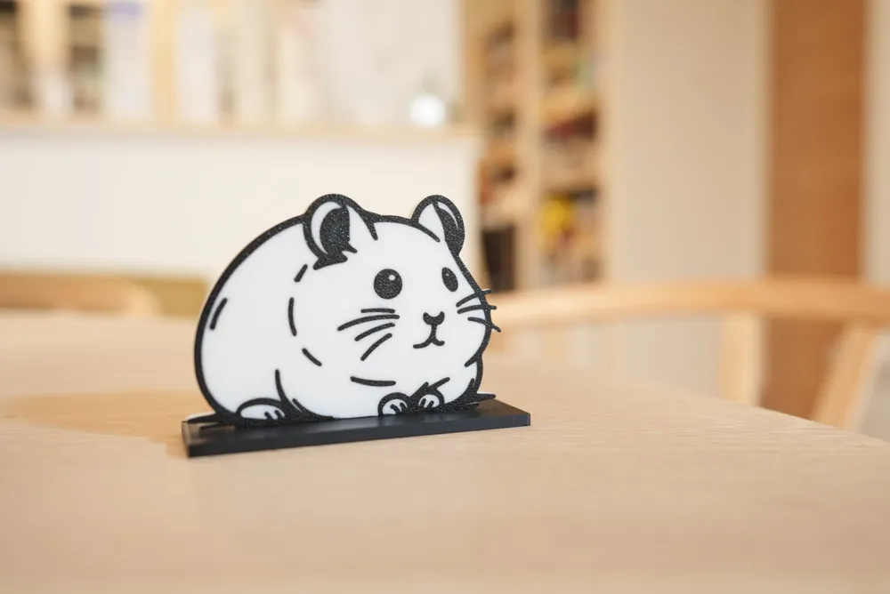 2D sitting hamster by youjin.fox - MakerWorld