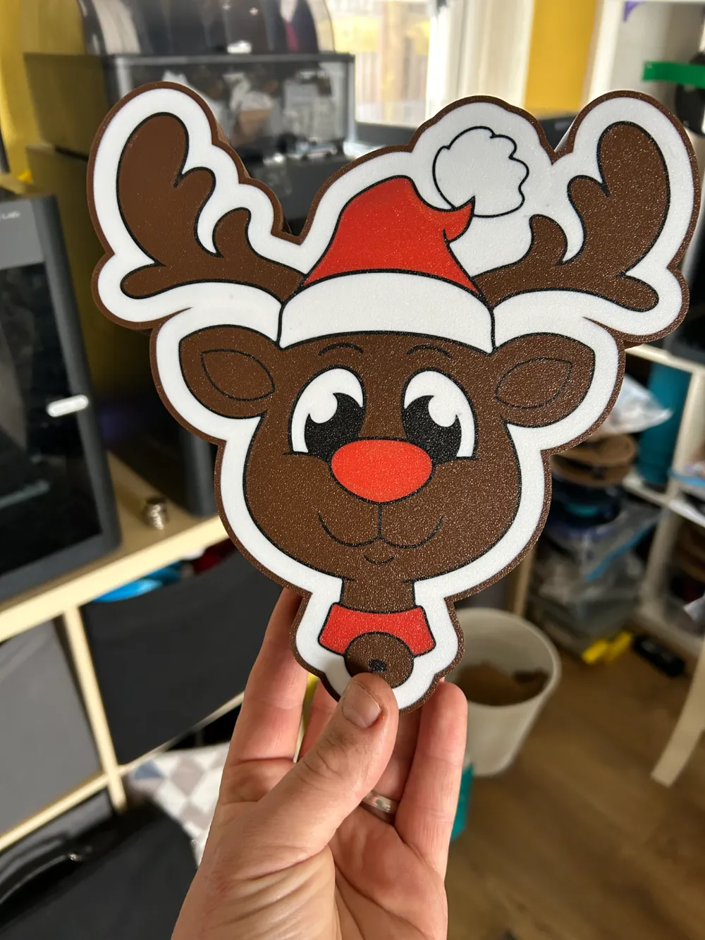 Rodolph the red nose reindeer lightbox by Weprint3duk - MakerWorld