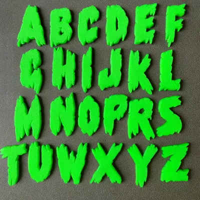 Alphabet – Shredded Font – 3D - Free 3D Print Model - MakerWorld